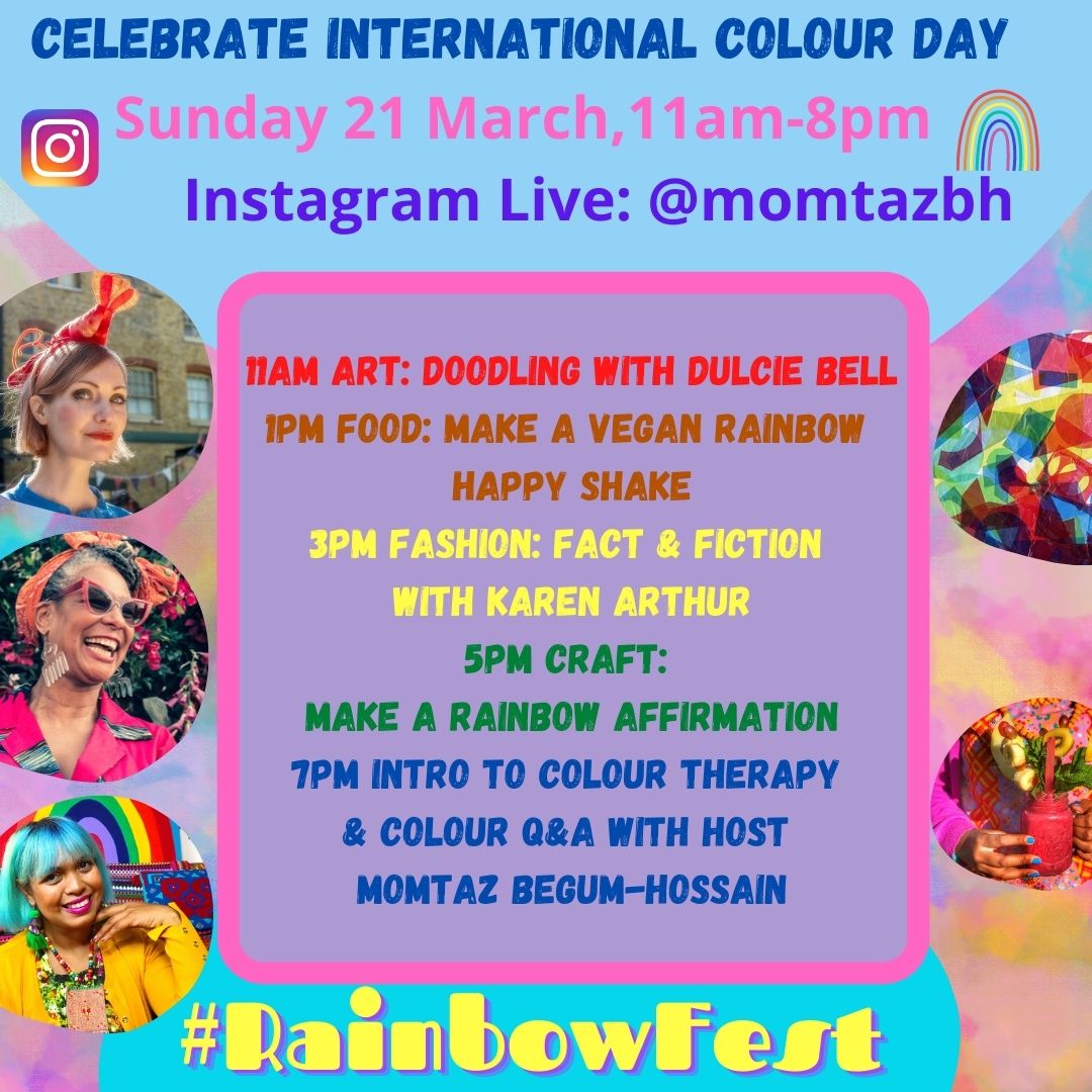 International Colour Day 2021: 21 March #RainbowFest - Craft & Travel